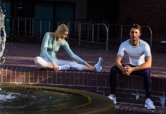 Circular electronic knitting machines seamlesswear, Santoni.